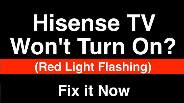 Why Hisense TV Red Light Blinking And What To Do - Troubleshooting Guide