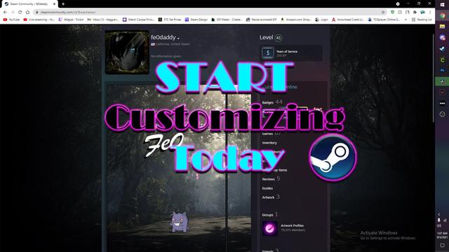How to set a custom background for a profile in Steam: step-by-step ...